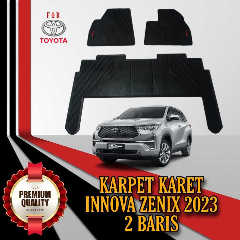 Jual KARPET KARET TOYOTA INNOVA ZENIX 2 BARIS LOGO MERAH | Shopee Indonesia
