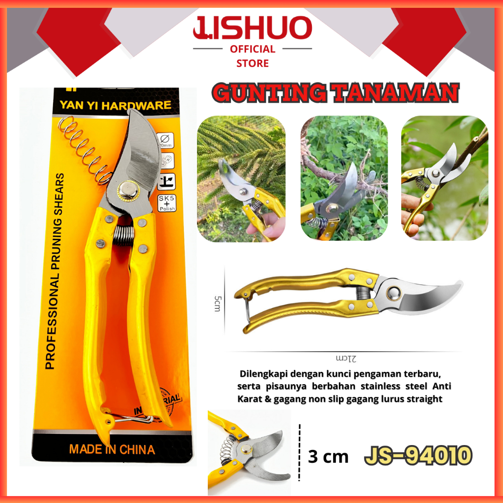 Jual JISHUO GUNTING PEMANGKASAN BERKEBUN SK5 PROFESIONAL / GUNTING ...