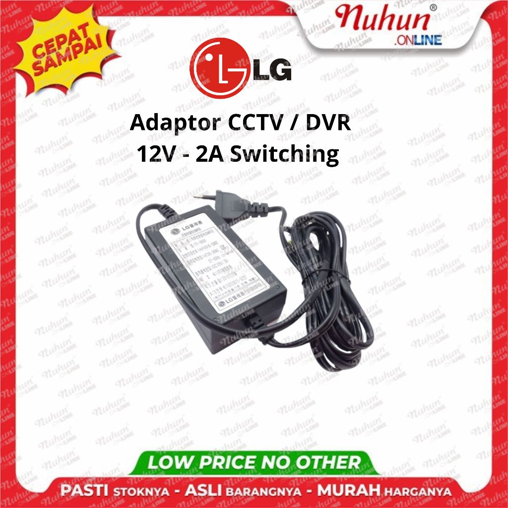 Jual Adaptor CCTV / DVR 12V - 2A Switching Merk LG | Shopee Indonesia