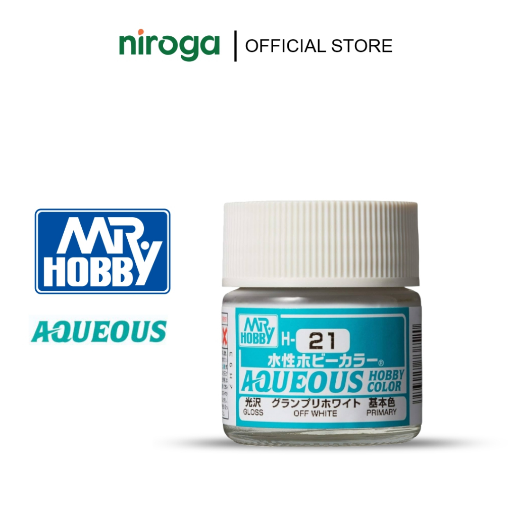 Jual AQUEOUS Hobby Color H21 Off White - cat airbrush kuas gundam ...