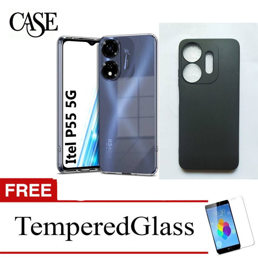 Jual Soft Case for Itel P55 5G 2023 - P661N - 6.6 inch - Gratis Tempered Glass | Shopee Indonesia