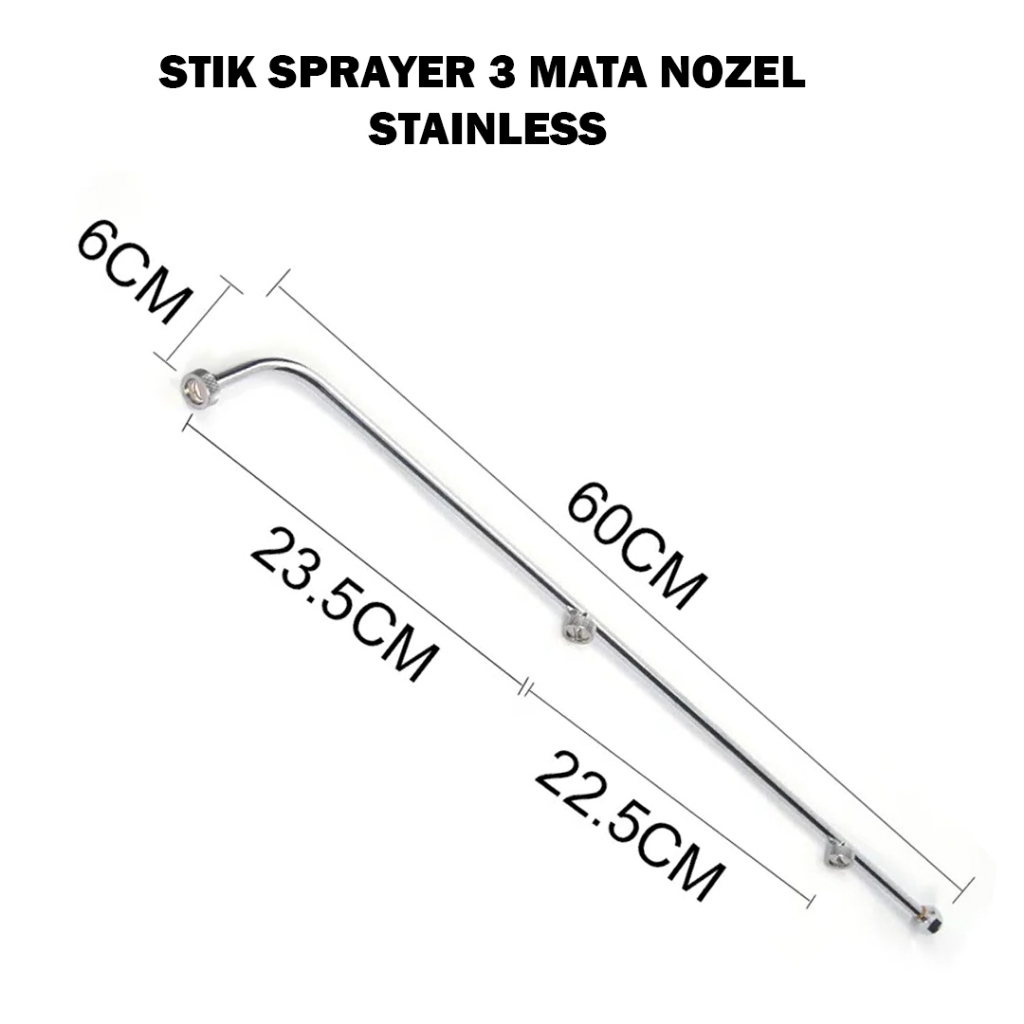 Jual Stik Sprayer Elektrik 3 Mata Nozel Stainless | Shopee Indonesia