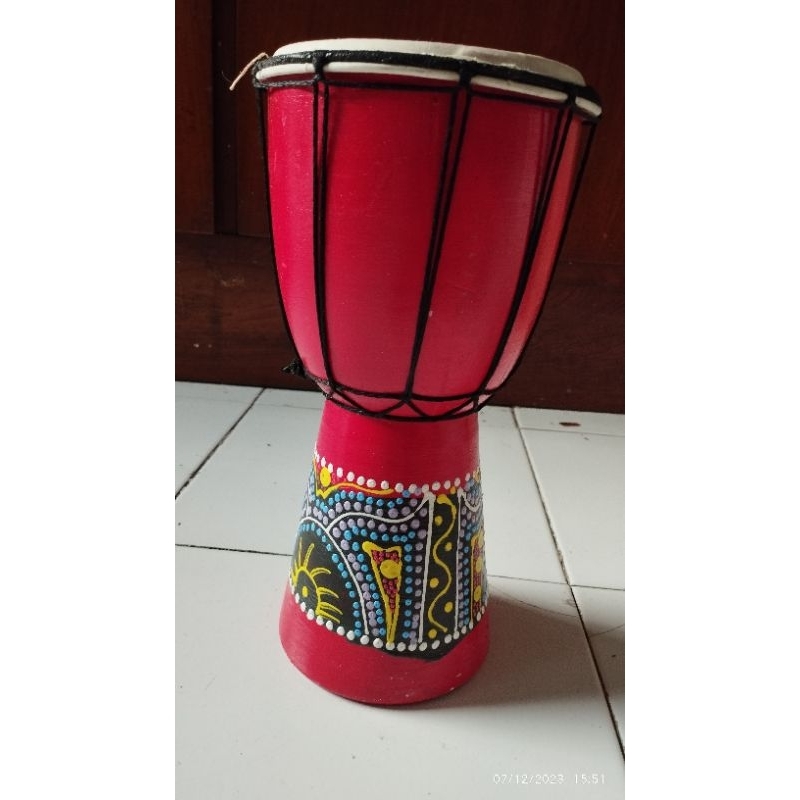 Jual Kendang Jimbe Merah 30cm Surabaya | Shopee Indonesia