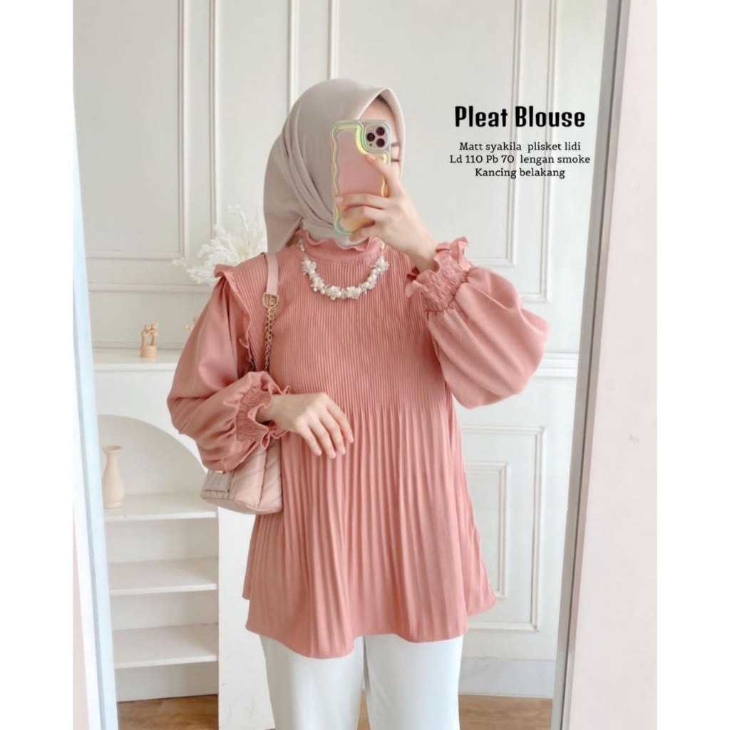 Jual PLEAT BLOUSE (LABEL MADANI) | Shopee Indonesia
