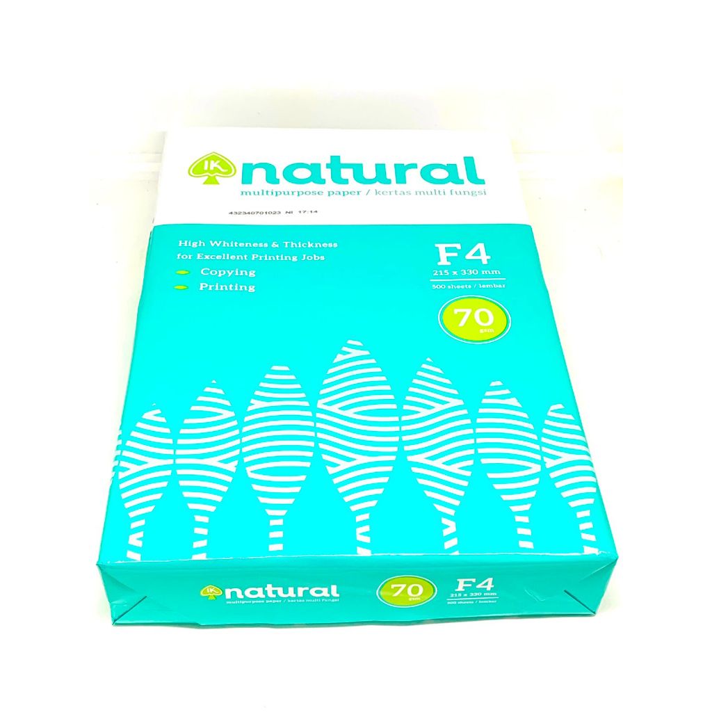 Jual Kertas Hvs NATURAL F4 / 70 gram PER RIM | Shopee Indonesia