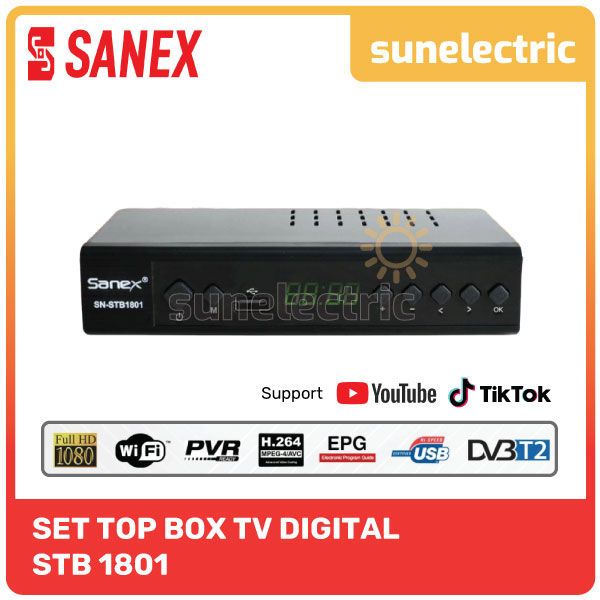 Jual Sanex Set Top Box TV Digital Receiver Penerima Siaran Full HD/ STB ...