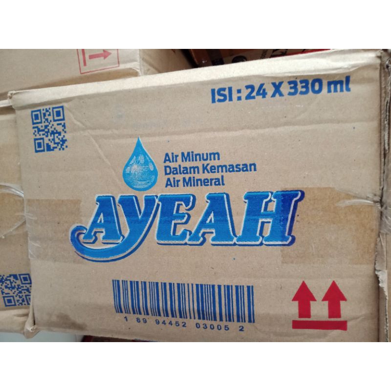 Jual AYEAH Air Mineral Dalam Kemasan 1 Karton 24 Pcs x 330ml | Shopee ...