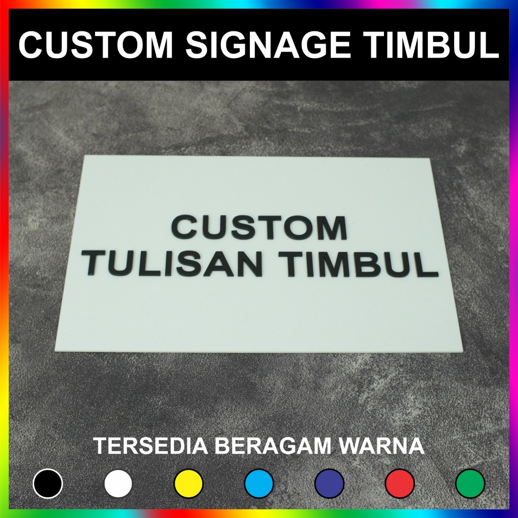 Jual Custom Signage Board Papan Nama Ruangan Tulisan Print/Timbul ...