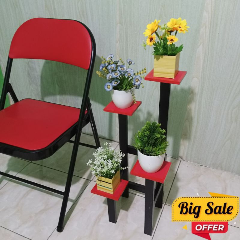 Jual Rak bunga lantai susun empat hiasan rumah minimalis dekorasi rumah ...