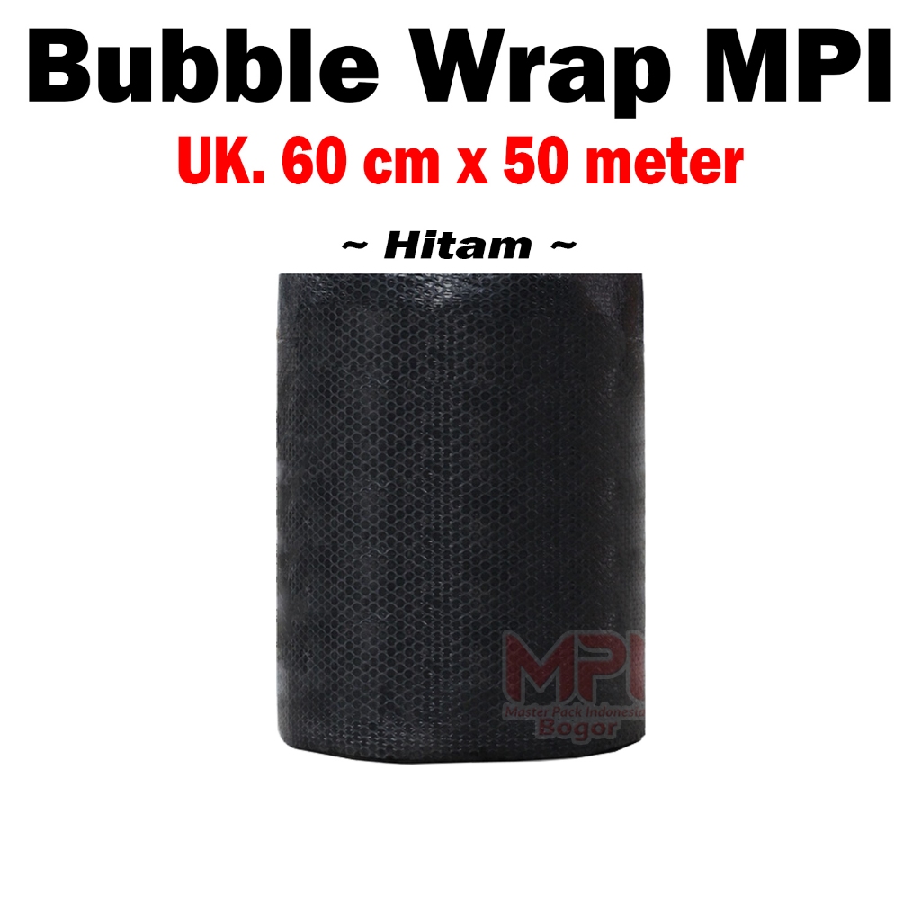 Jual Bubble Wrap Hitam MPI 3KG Ukuran 60 cm x 50 meter - Bubble Wrap Tebal - Master Pack ...