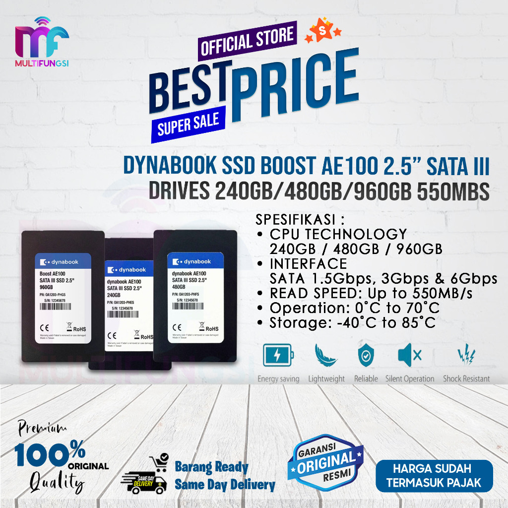 Jual Dynabook SSD Boost AE100 2.5” SATA III Drives 240GB/480GB/960GB 550Mbs | Shopee Indonesia