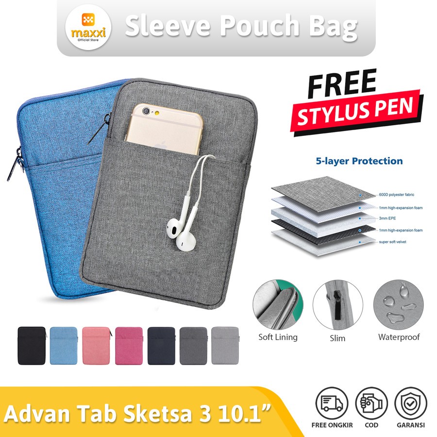 Jual Advan Tab Sketsa 3 10.1 10,1 inch 2023 Soft Sleeve Tas Pouch Case ...