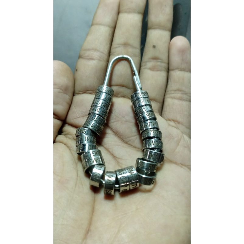 Jual 25 Ring Baja slim untuk Merpati tinggi 4mm request nama | Shopee ...