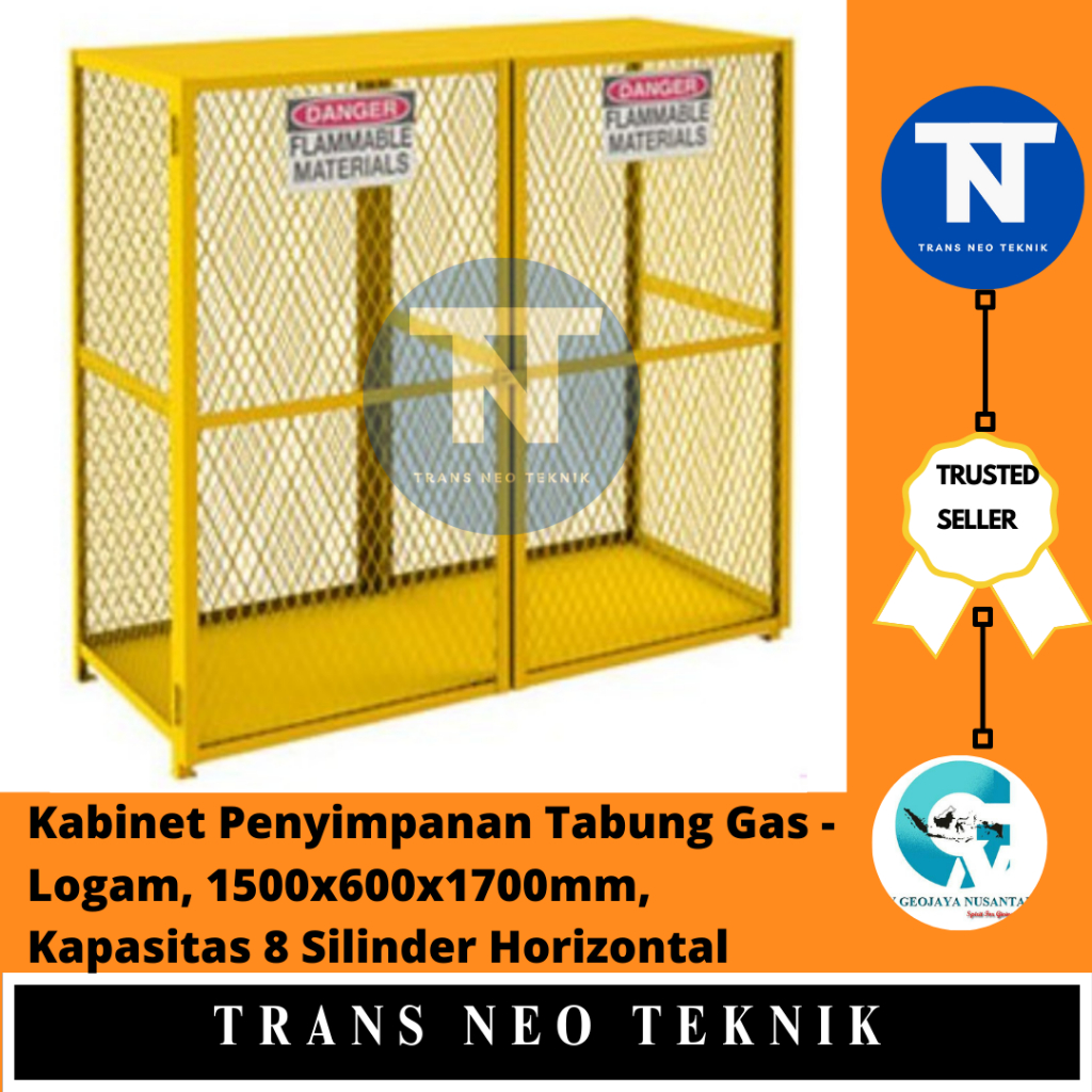 Jual Kabinet Penyimpanan Tabung Gas - Logam, 1500x600x1700mm, Kapasitas ...
