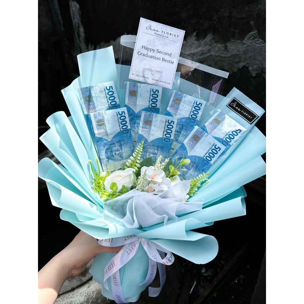 Jual MONEY BOUQUET | BUKET UANG ASLI | BUKET UANG 20RB | HADIAH WISUDA ...