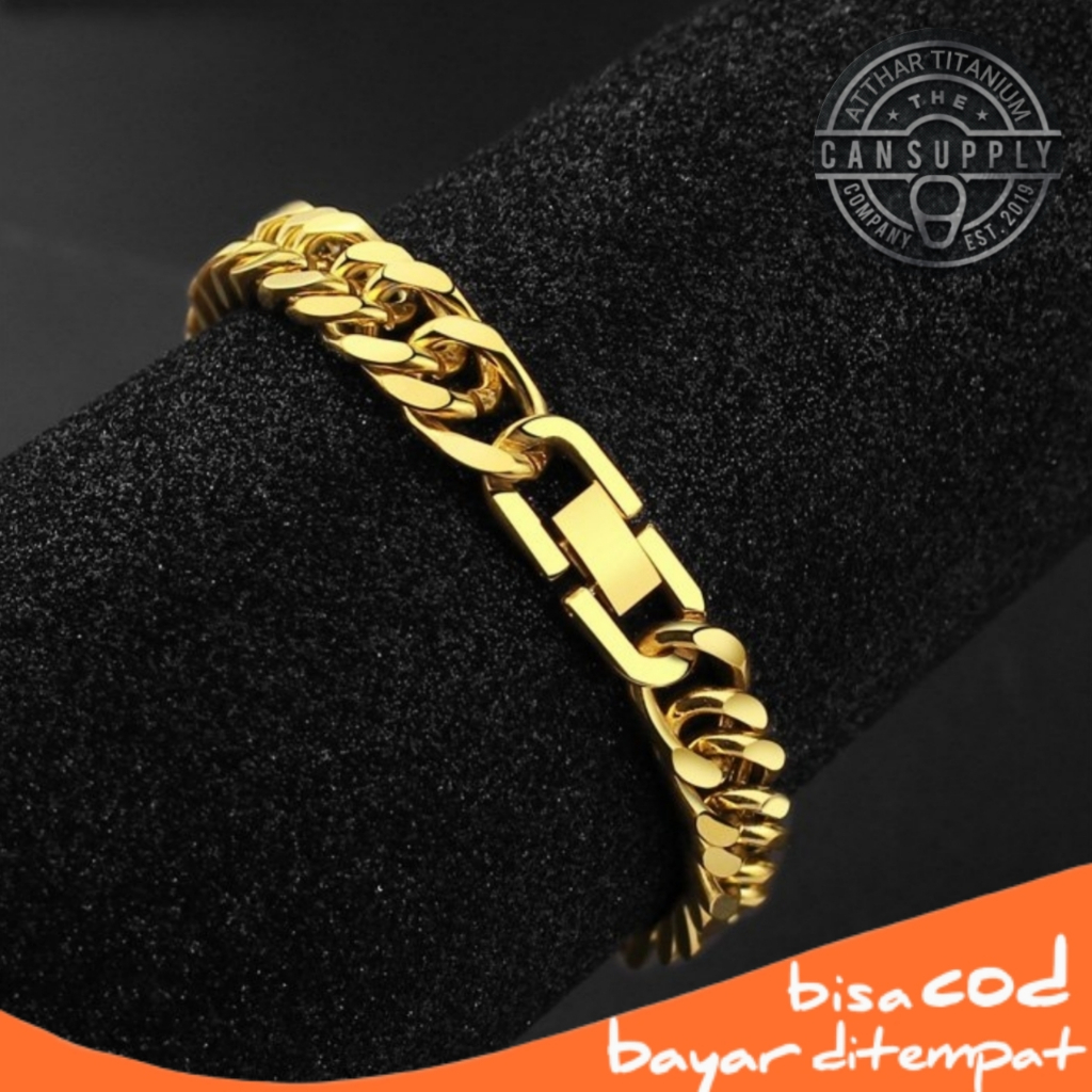 Jual [Best Produk] Gelang Titanium Pria/Wanita Model Gelang Rantai Clip ...