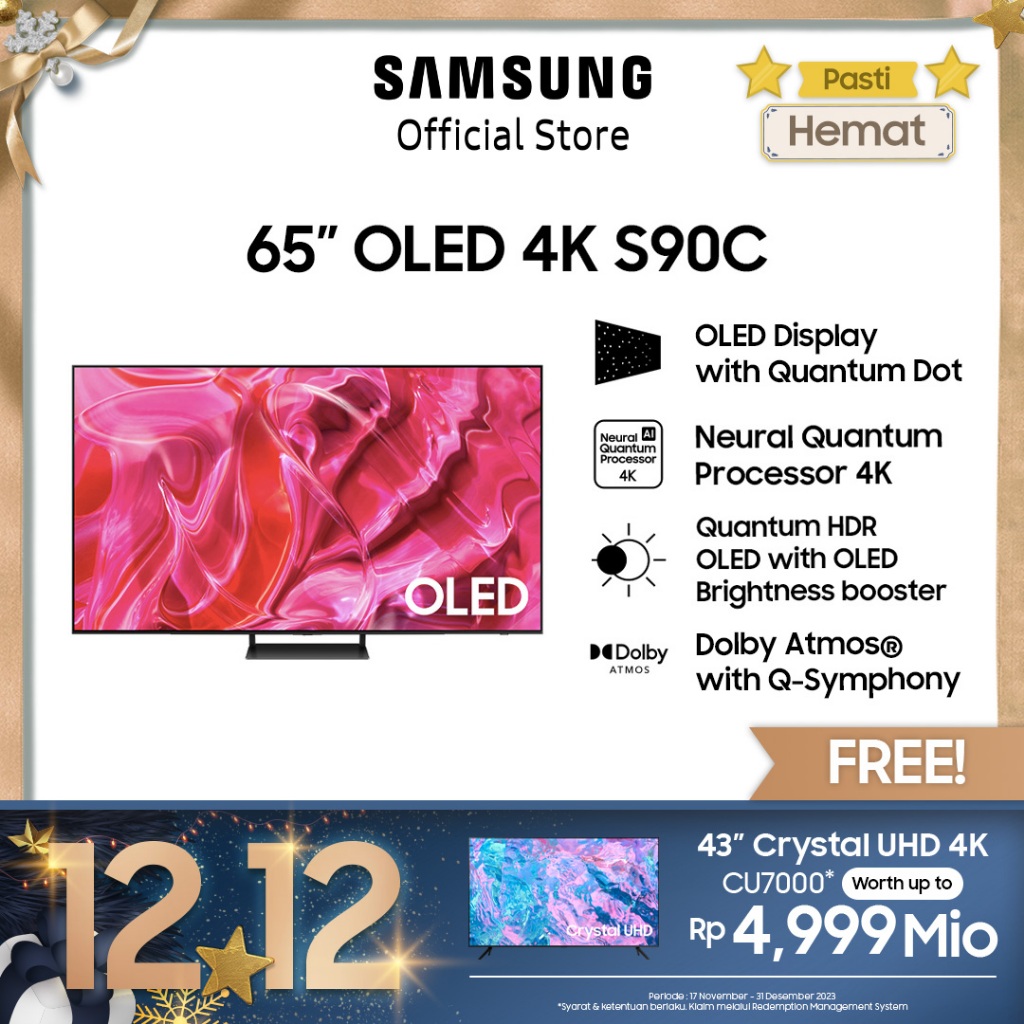 Jual Samsung Smart TV 65 inch OLED 4K S90C dengan OLED Display ...