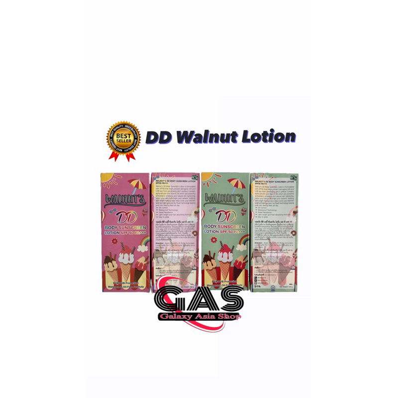 Jual WALNUTS DD Body Sunscreen Lotion SPF 50+++ ORIGINAL THAILAND ...
