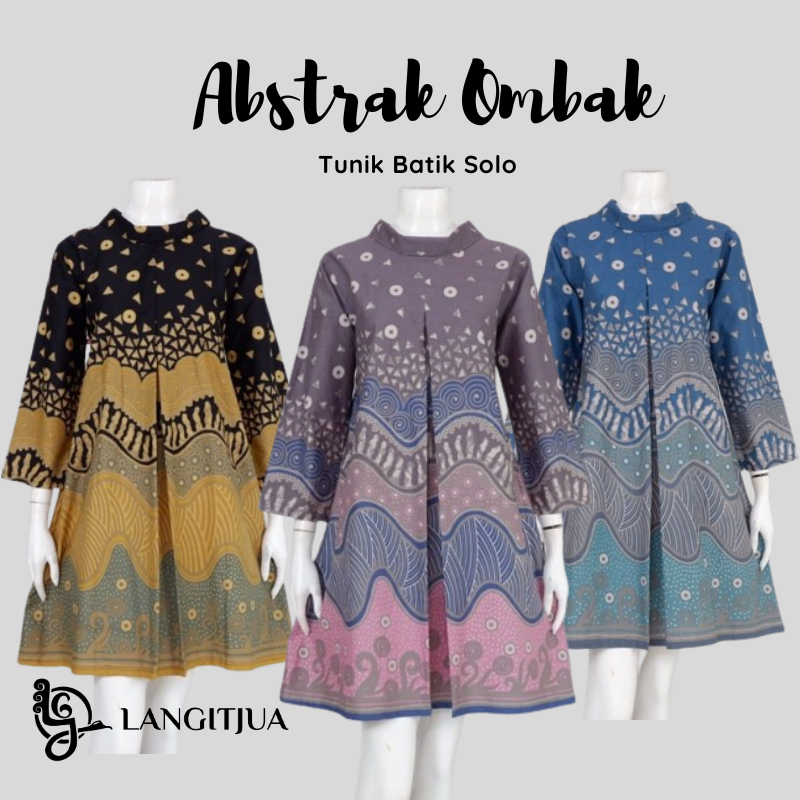 Jual Tunik Batik Gipsi #07 | Atasan Baju Kerja Batik Wanita | Langitjua Batik Solo | Shopee ...