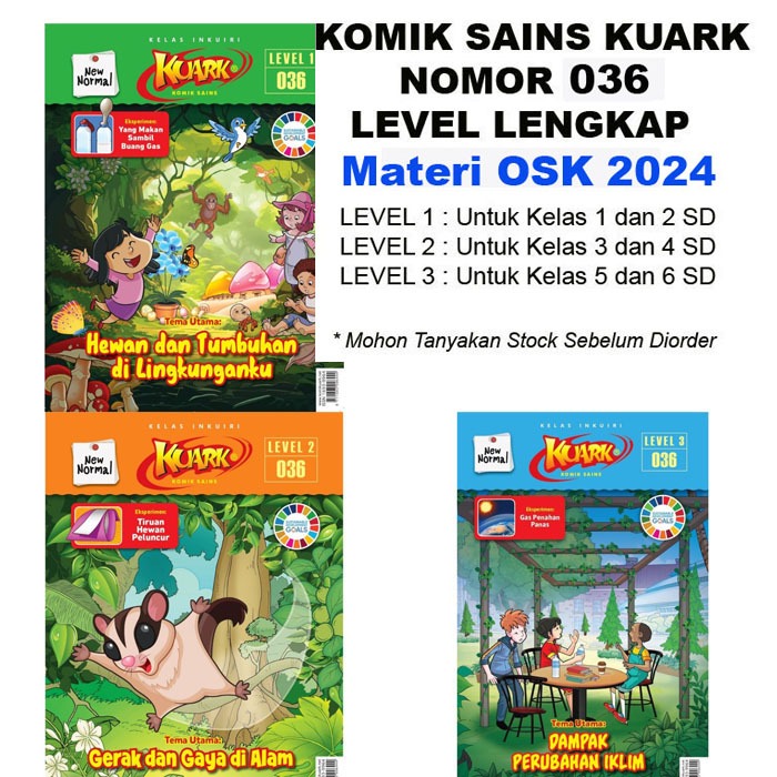 Jual KOMIK SAINS KUARK NOMOR 036 LEVEL LENGKAP - INTEGRASI KURIKULUM - New Normal - MATERI OSK ...