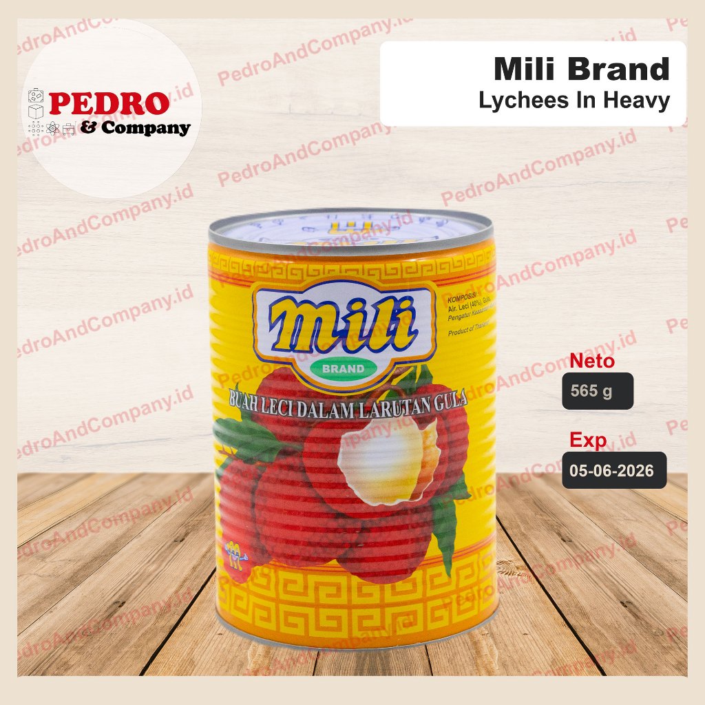 Jual Mili buah leci lychee dalam sirup syrup 565 gram | Shopee Indonesia