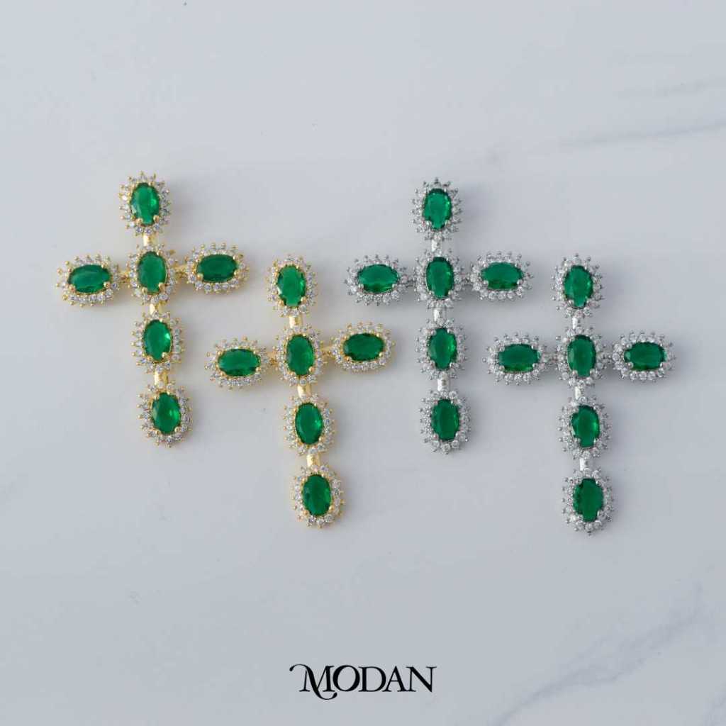 Jual MODAN SUPPLIES - Premium Gold Filled Big Size Emerald Green ...