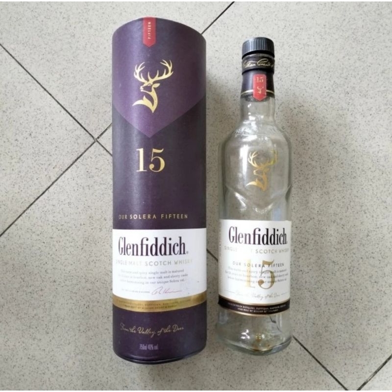 Jual Botol kaca bekas kosong Glenfiddich 15 700 ml 750 ml | Shopee Indonesia