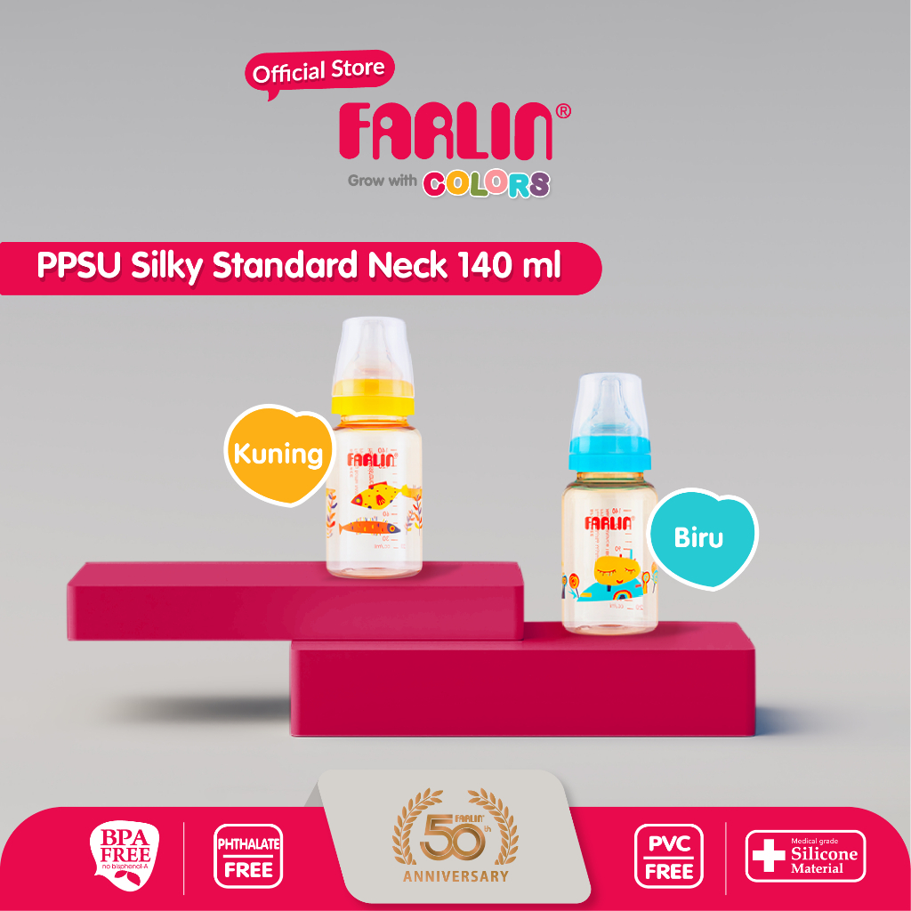 Jual Farlin Silky PPSU Little Artist Standard Neck Feeding Bottle - 140 ...