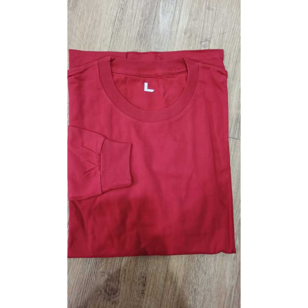 Jual KAOS POLOS PANJANG COTTON COMBED 20S S-XXL | PRIA WANITA KATUN ...