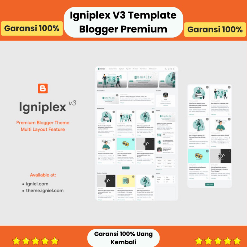 Jual Template Blogger Igniplex Premium - Terbaru Full Lisensi | Shopee Indonesia