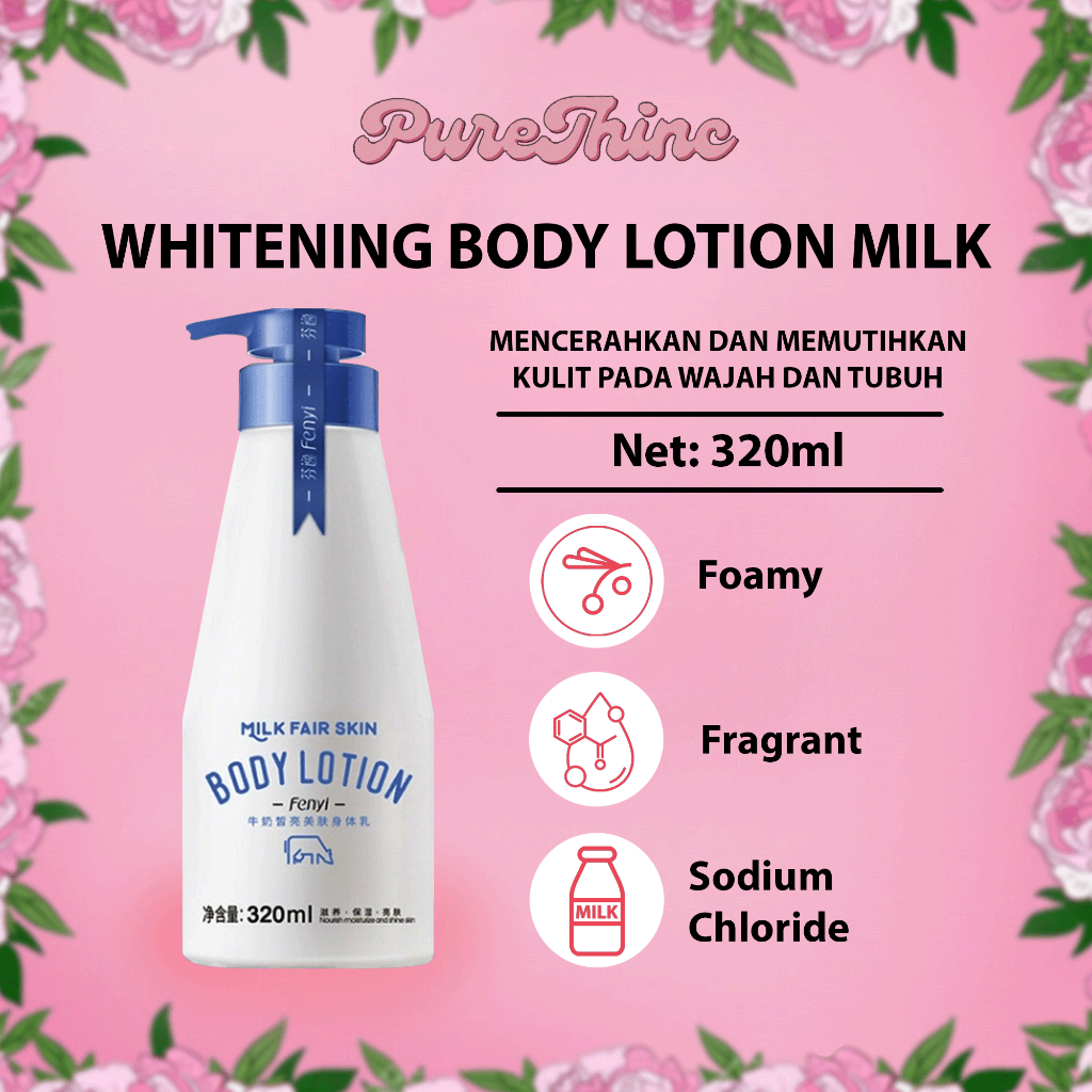 Jual Niacinamide Body Lotion Pemutih Milk Brightening Body Lotion 320ML ...