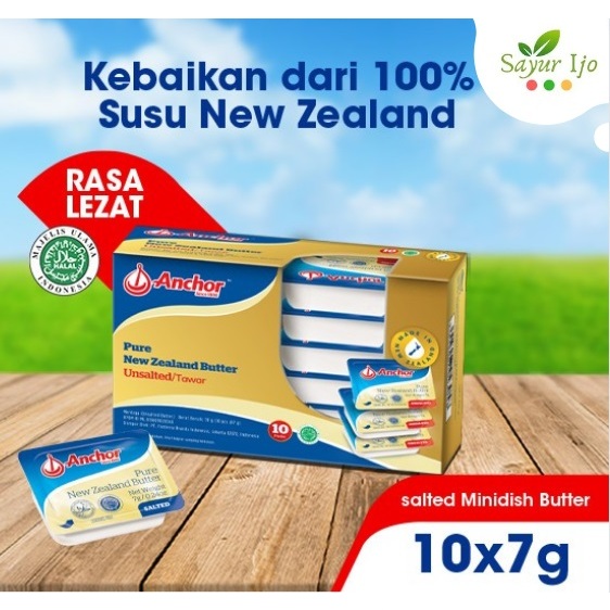 Jual ANCHOR Butter Minidish Salted 10 x 7 Gram Mentega Krim Susu Sapi ...