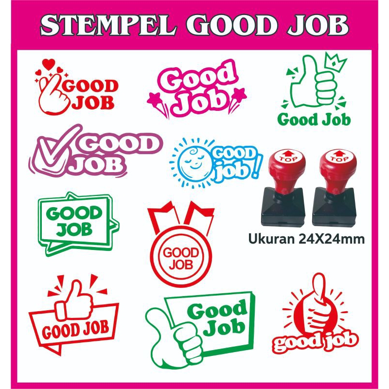 Jual STEMPEL APRESIASI STEMPEL GOOD JOB STEMPEL NILAI MURID STEMPEL ...
