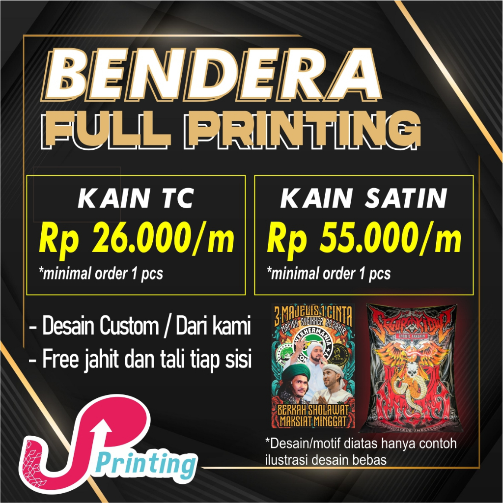 Jual PROMO CETAK BENDERA FULL PRINTING / BENDERA MAJELIS / BENDERA ...