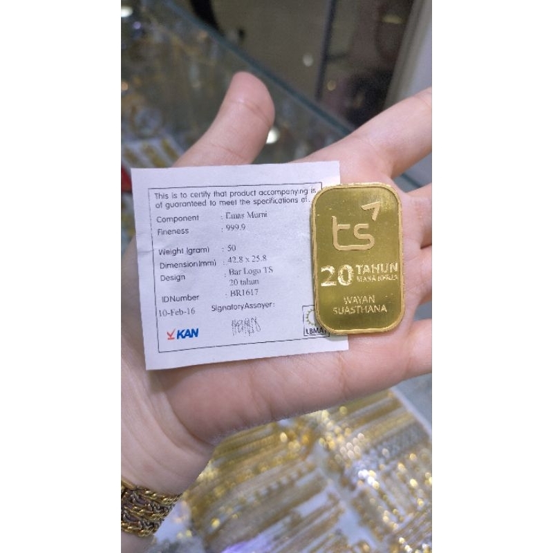 Jual logam mulia antam BAR TS 50gr | Shopee Indonesia