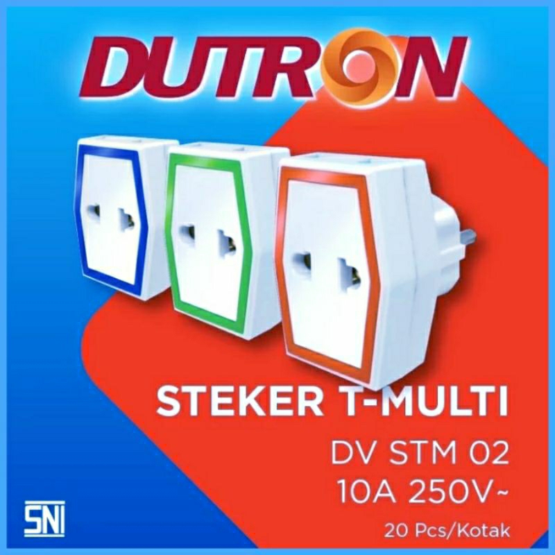 Jual Steker T - MULTI DUTRON Warna / Colokan Listrik Cabang Tiga ...