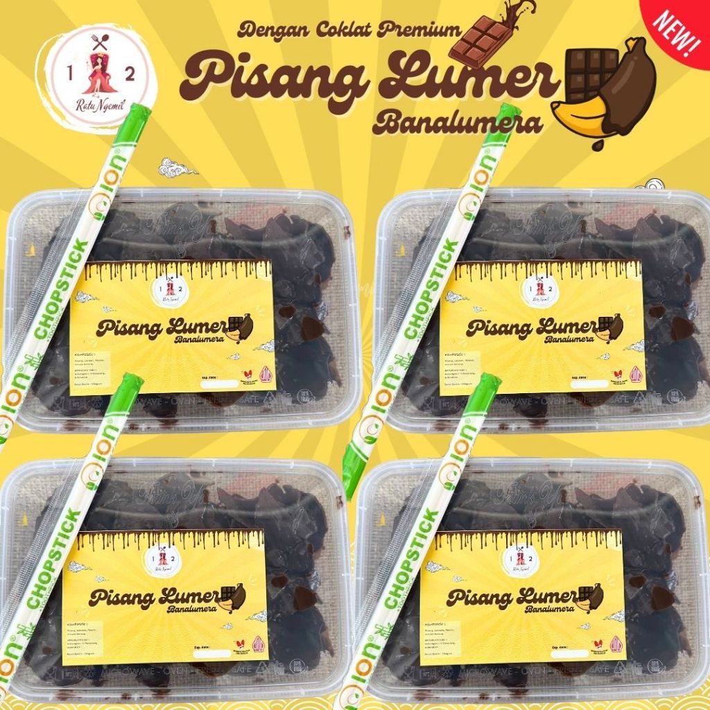 Jual 4 BOX / 1KG KERIPIK PISANG COKLAT LUMER RATUNGEMIL12 | Shopee ...