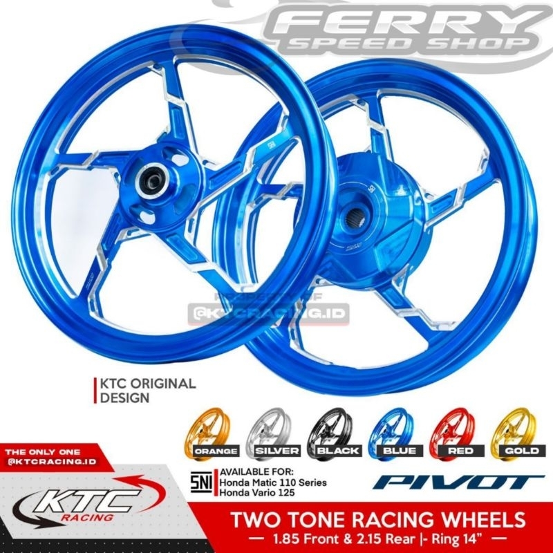 Jual New Produk Velg Racing Ktc Cnc Two Tone Palang 5 Vario 125 Vario 150 / Pelek Racing Ktc ...