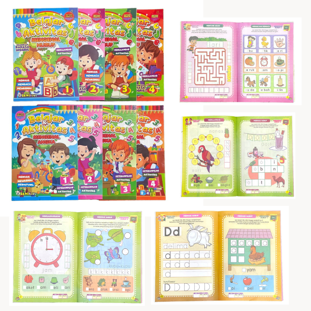 Jual New Buku Anak Paud Activity Book Huruf dan Angka | Shopee Indonesia