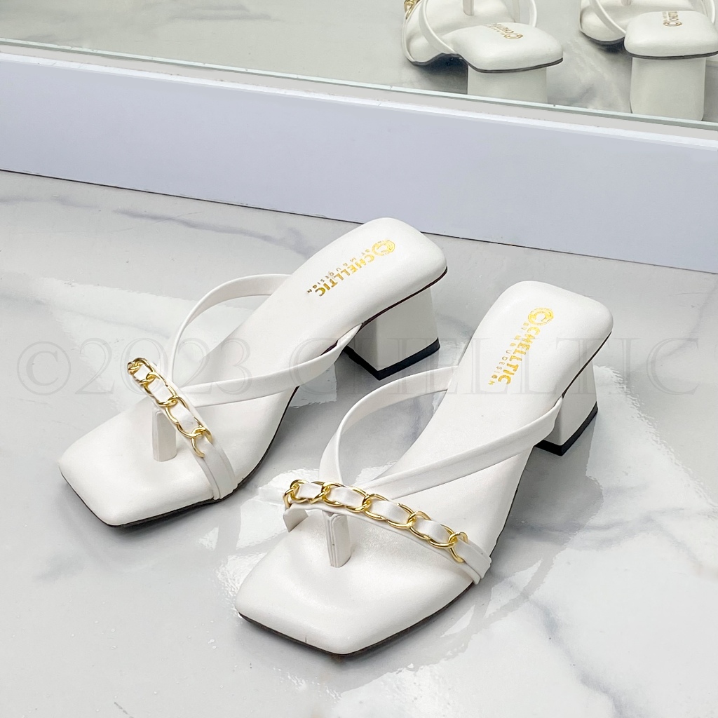 Jual Sandal Selop Heels Hak Tahu Wanita 5 cm/Sendal Hills Tali Strap ...