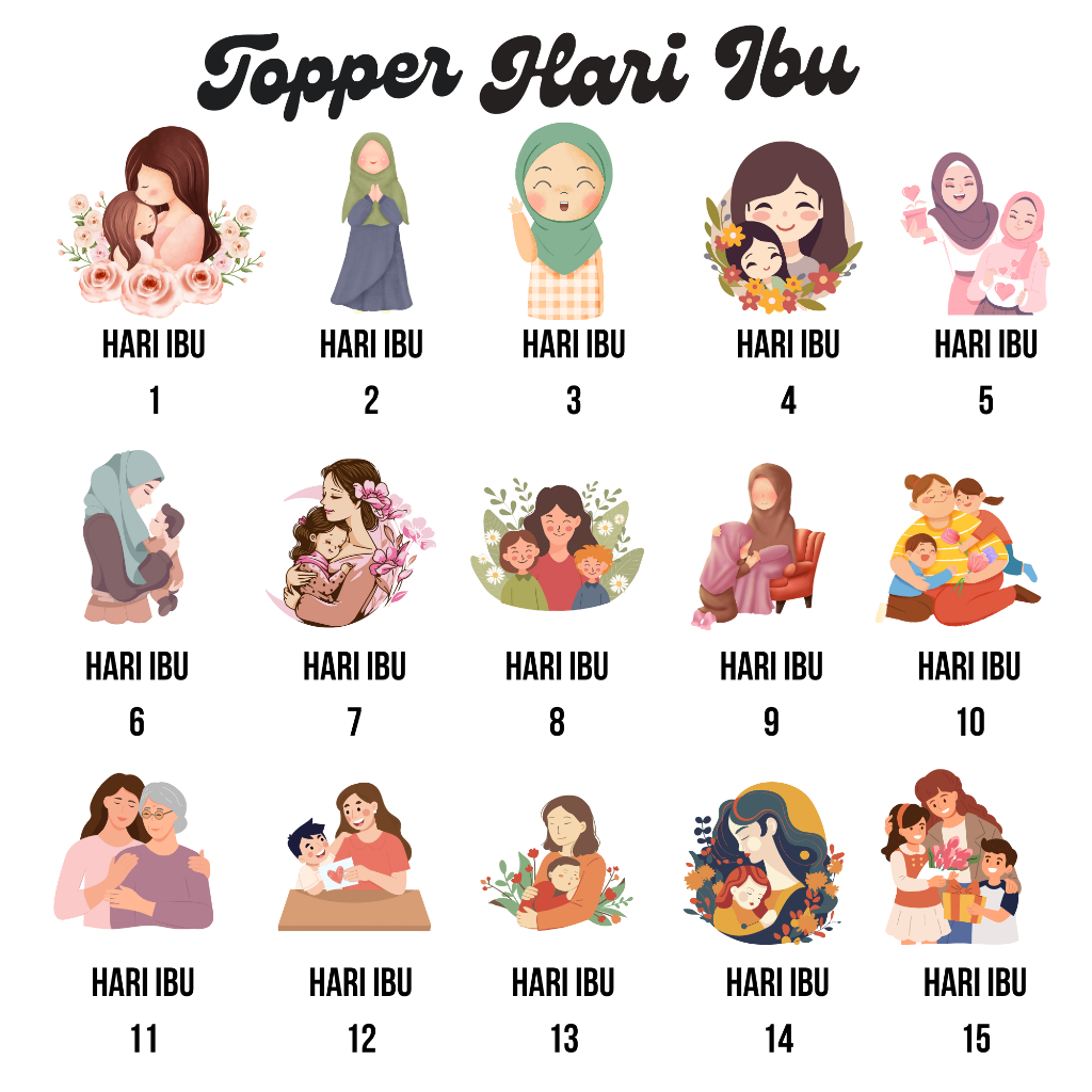 Jual TOPPER BUKET UNTUK WISUDA / GURU / HARI IBU GAMBAR HIASAN UNTUK ...