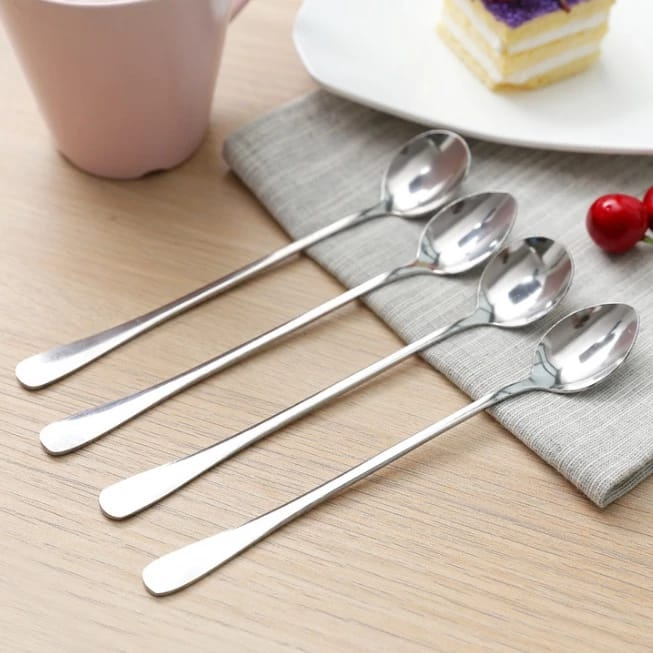 Jual Sendok Pengaduk Minuman Kopi Teh Stainless Steel Gagang Panjang ...