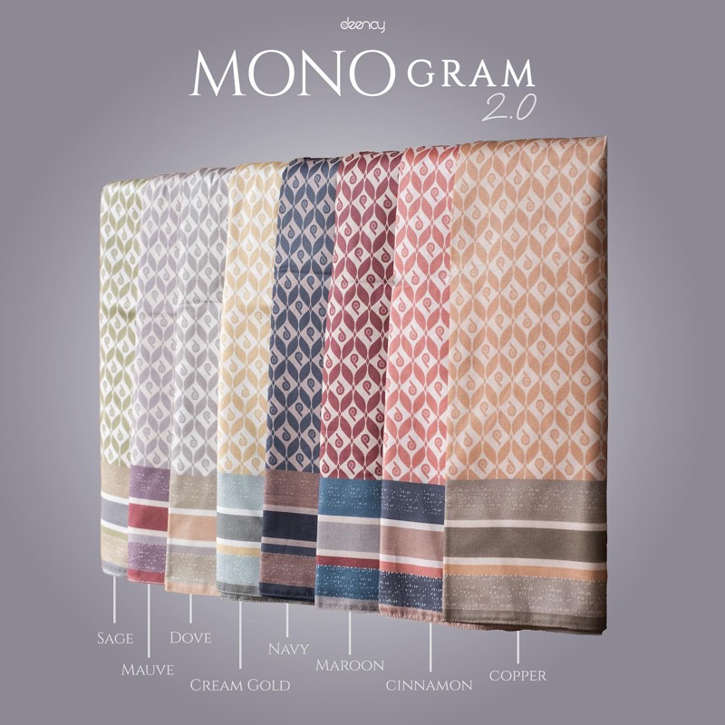 Jual Deenay MONOGRAM SERIES | GREY DUSTYBLUE CARAMEL BLUE TAUPE BLACK ...