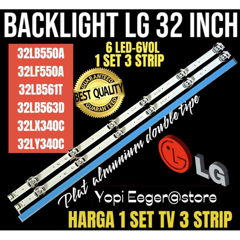 Jual BACKLIGHT TV LCD LED LG 32 INCH 32LB550A-32LF550A-32LY340C--32LX340C-32LB563D-32LB561T ...
