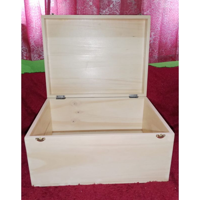 Jual Kotak Kayu Tempat Penyimpanan/Box Kayu ukuran 40×30×20cm full kayu ...