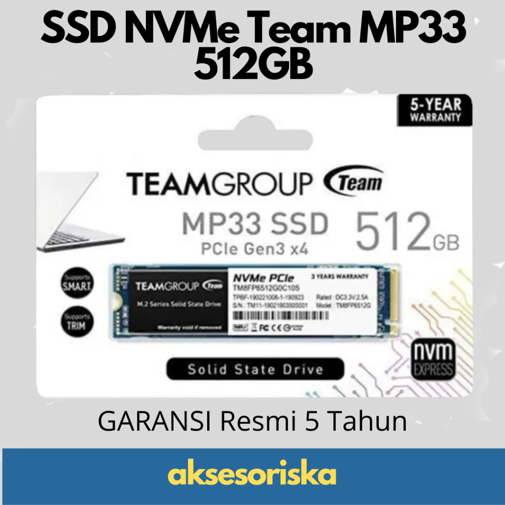 Jual SSD NVME Team Group MP33 512GB 512 GB SSD Laptop PC M.2 PCIe Gen3 x4 | Shopee Indonesia