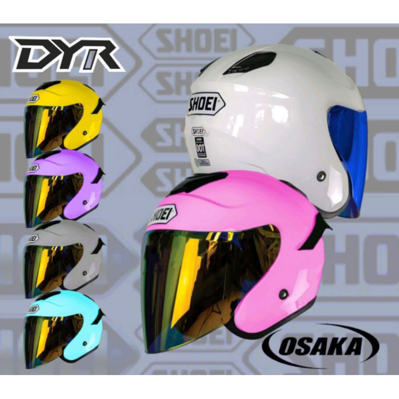 Jual HELM DYR OSAKA SOLID PAKET GANTENG STANDAR SNI | Shopee Indonesia