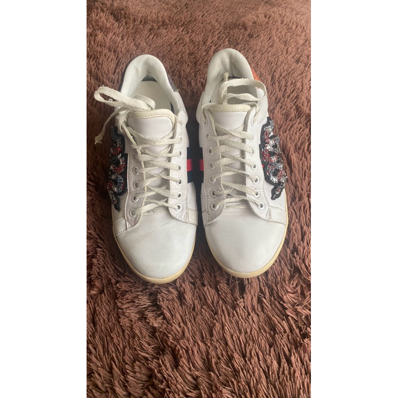 Jual Preloved Sepatu Gucci Ace Snake Made in Italy ( NOMOR SERI TEMBUS ...