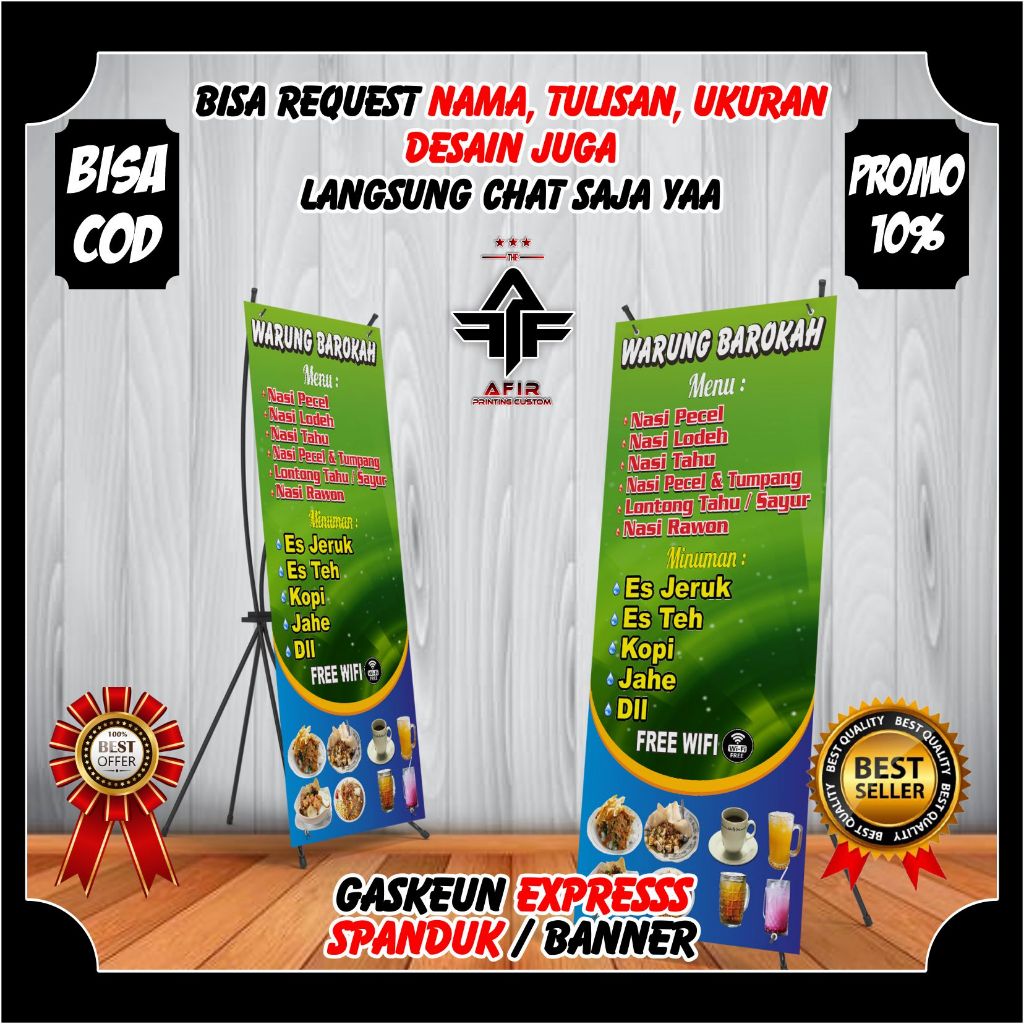 Jual Spanduk Warung Makan Banner Warung Jualan Makanan Lauk Pauk ...