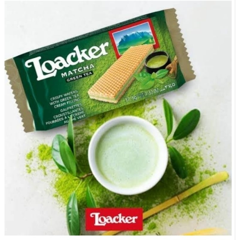 Jual Loacker Classic Matcha Crispy waffers - Green tea wafers 45gr ...